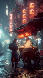 Cyberpunk Yatai Food Carts