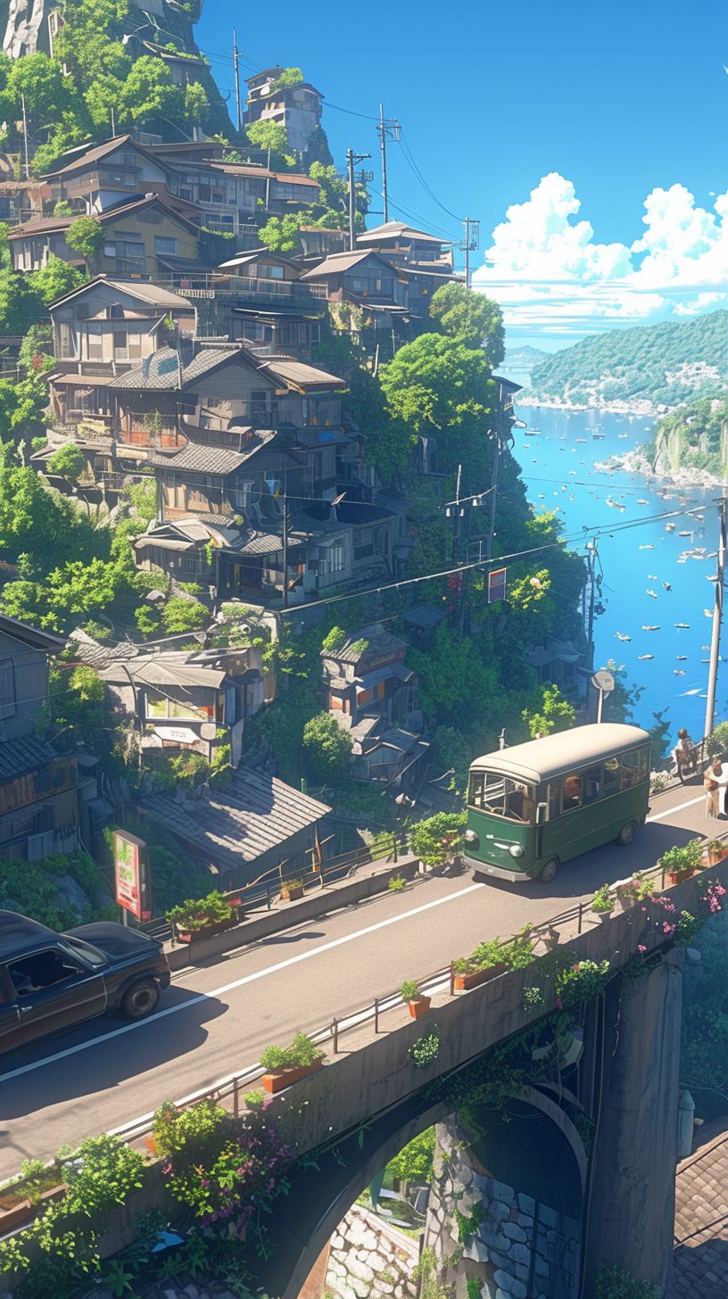 Japanese Townhouses By The River