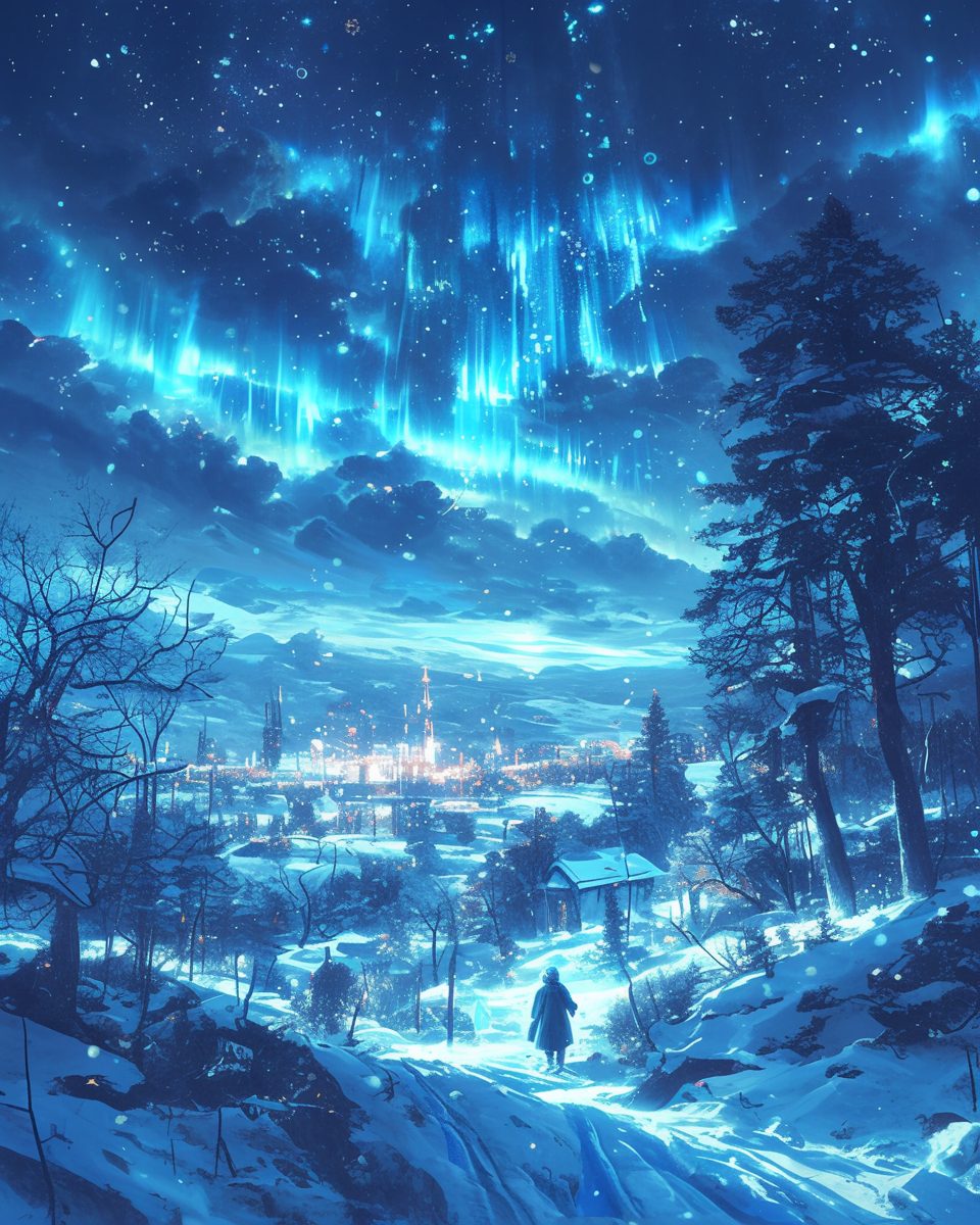 A Snowy Path Back Home – Anime Vibes