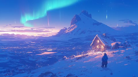 A Snowy Path Back Home – Anime Vibes