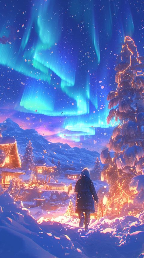 A Snowy Path Back Home – Anime Vibes