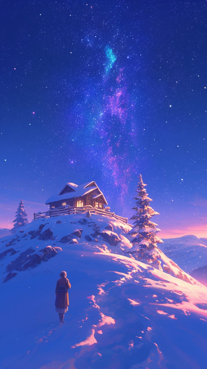 A Snowy Path Back Home – Anime Vibes