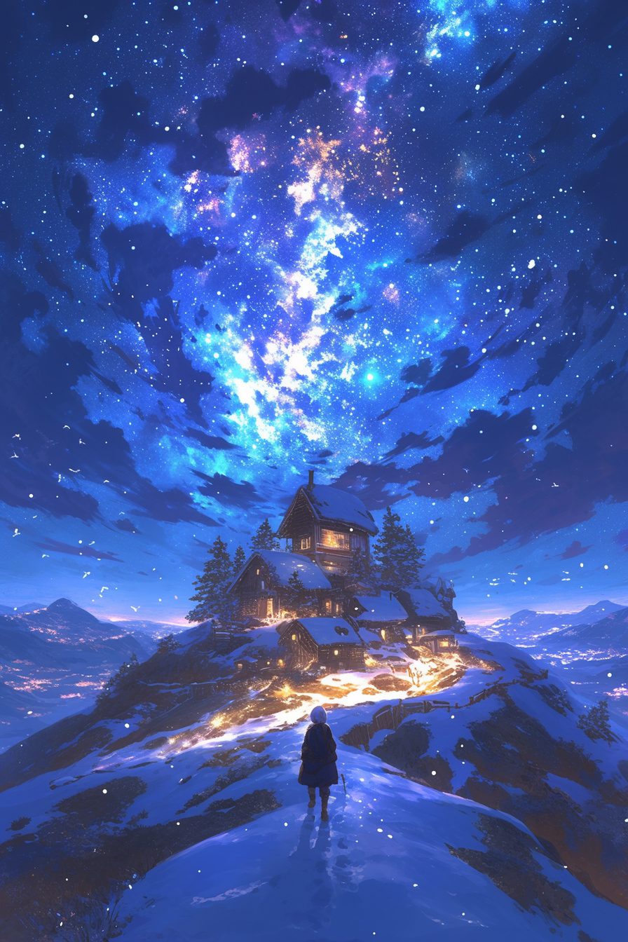 A Snowy Path Back Home – Anime Vibes