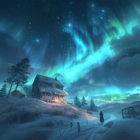 A Snowy Path Back Home – Anime Vibes