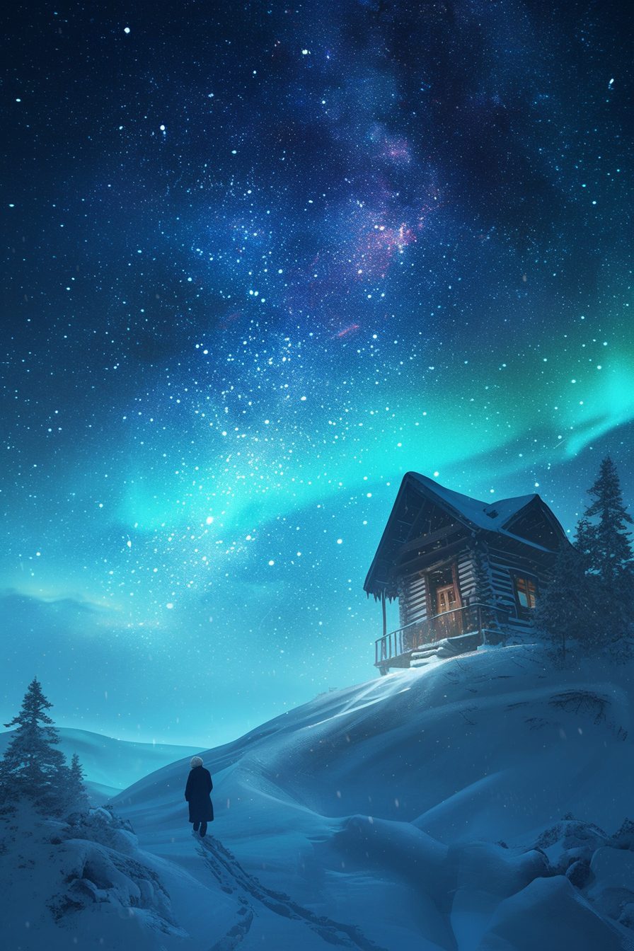 A Snowy Path Back Home – Anime Vibes