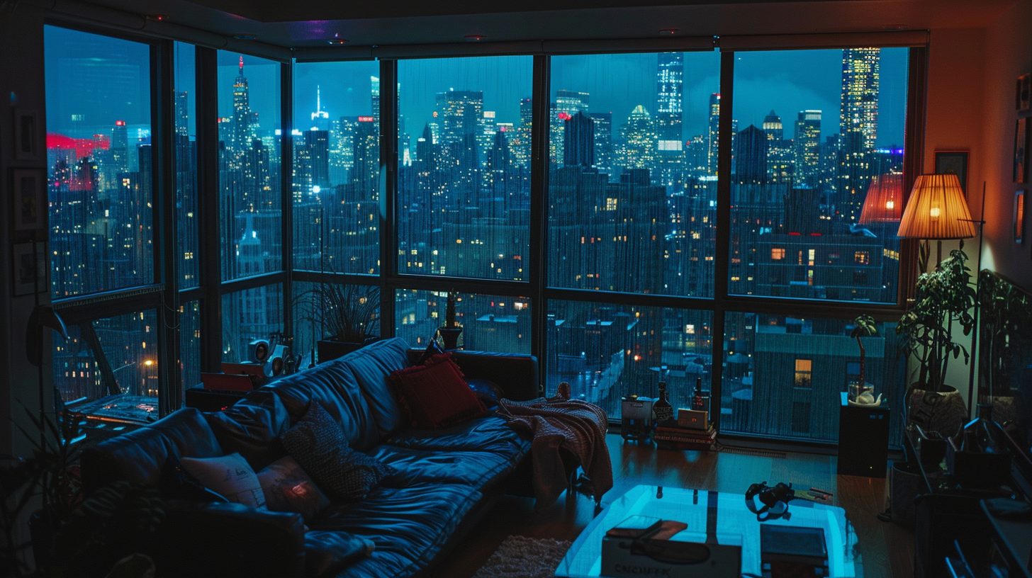 An Apartment with a Cityscape View