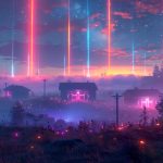 Cyberpunk Light Pillars