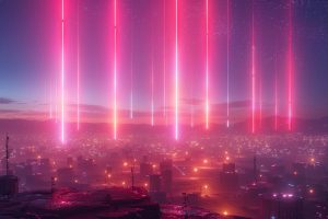 Cyberpunk Light Pillars