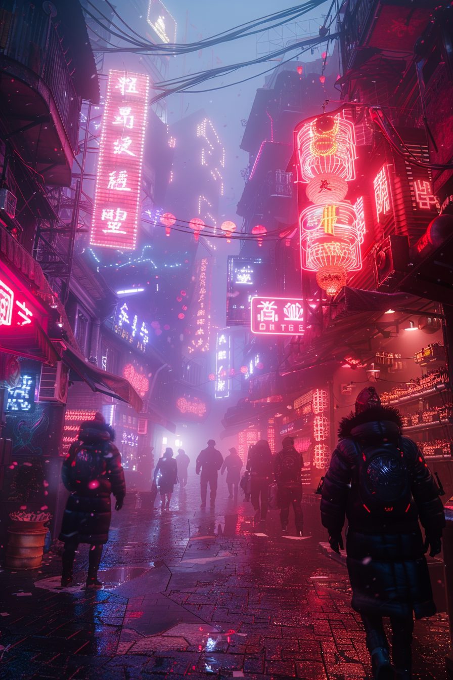 Cyberpunk Streets with Retro Gaming Vibes