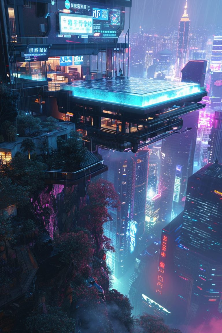 Futuristic House with a Swimming Pool to View the City