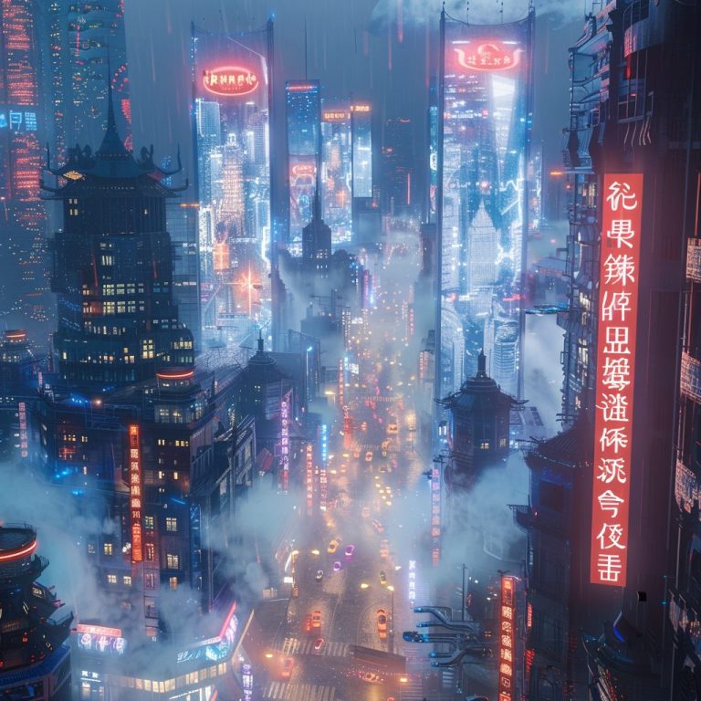 The Cyberpunk Shanghai City