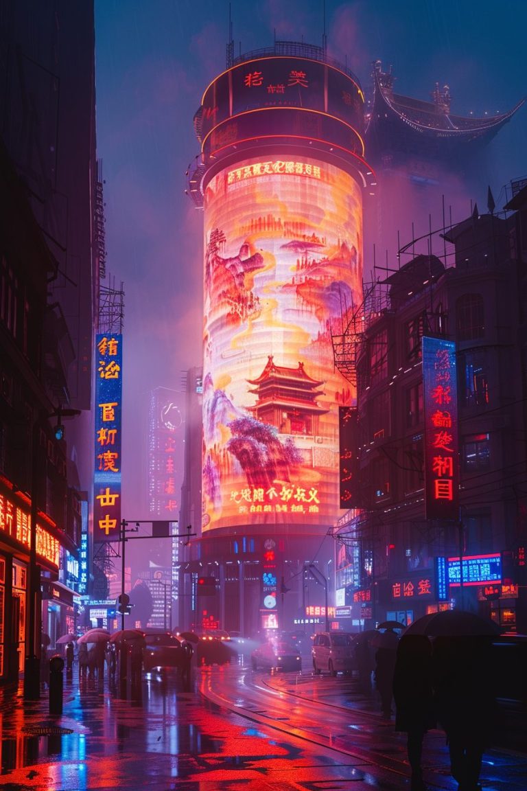The Cyberpunk Shanghai City