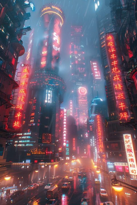 The Cyberpunk Shanghai City