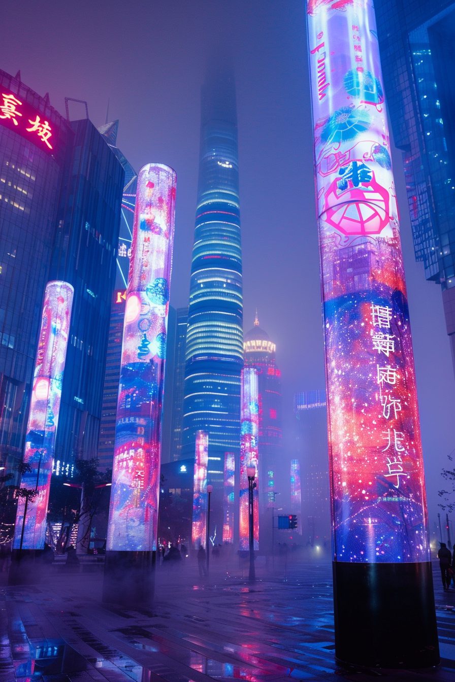 The Cyberpunk Shanghai City
