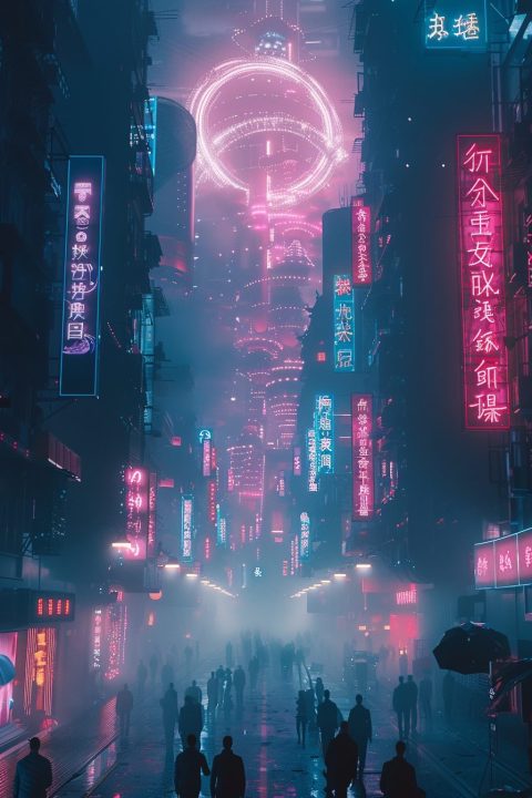 The Cyberpunk Shanghai City