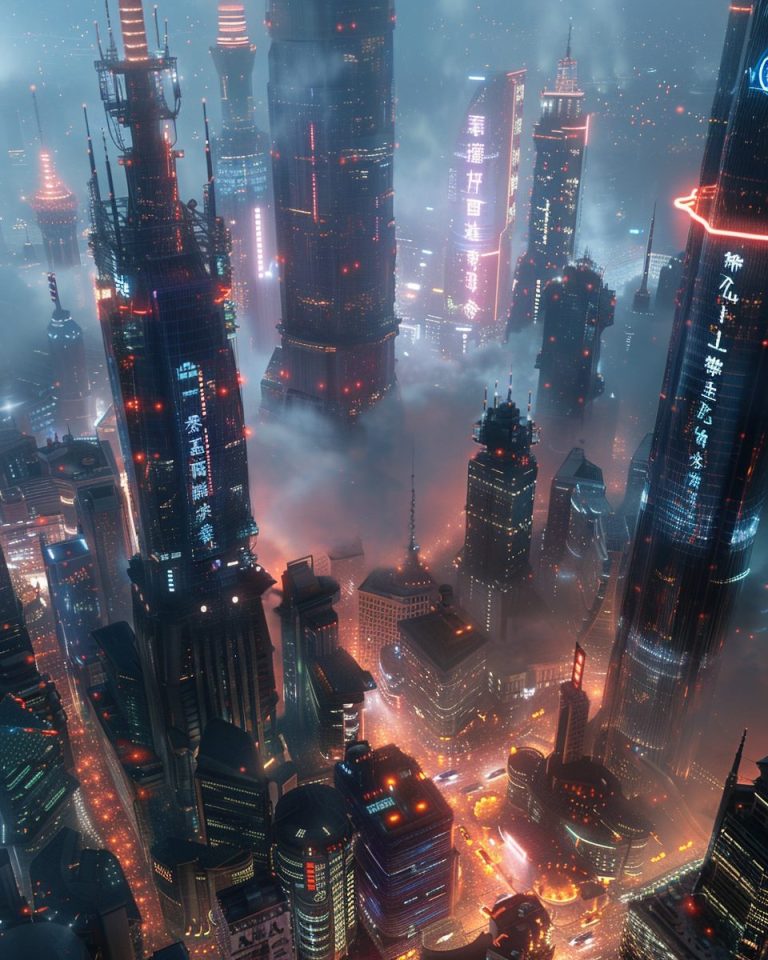 The Cyberpunk Shanghai City