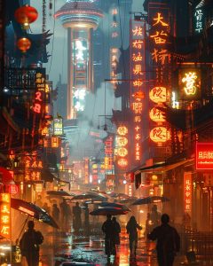 The Cyberpunk Shanghai City