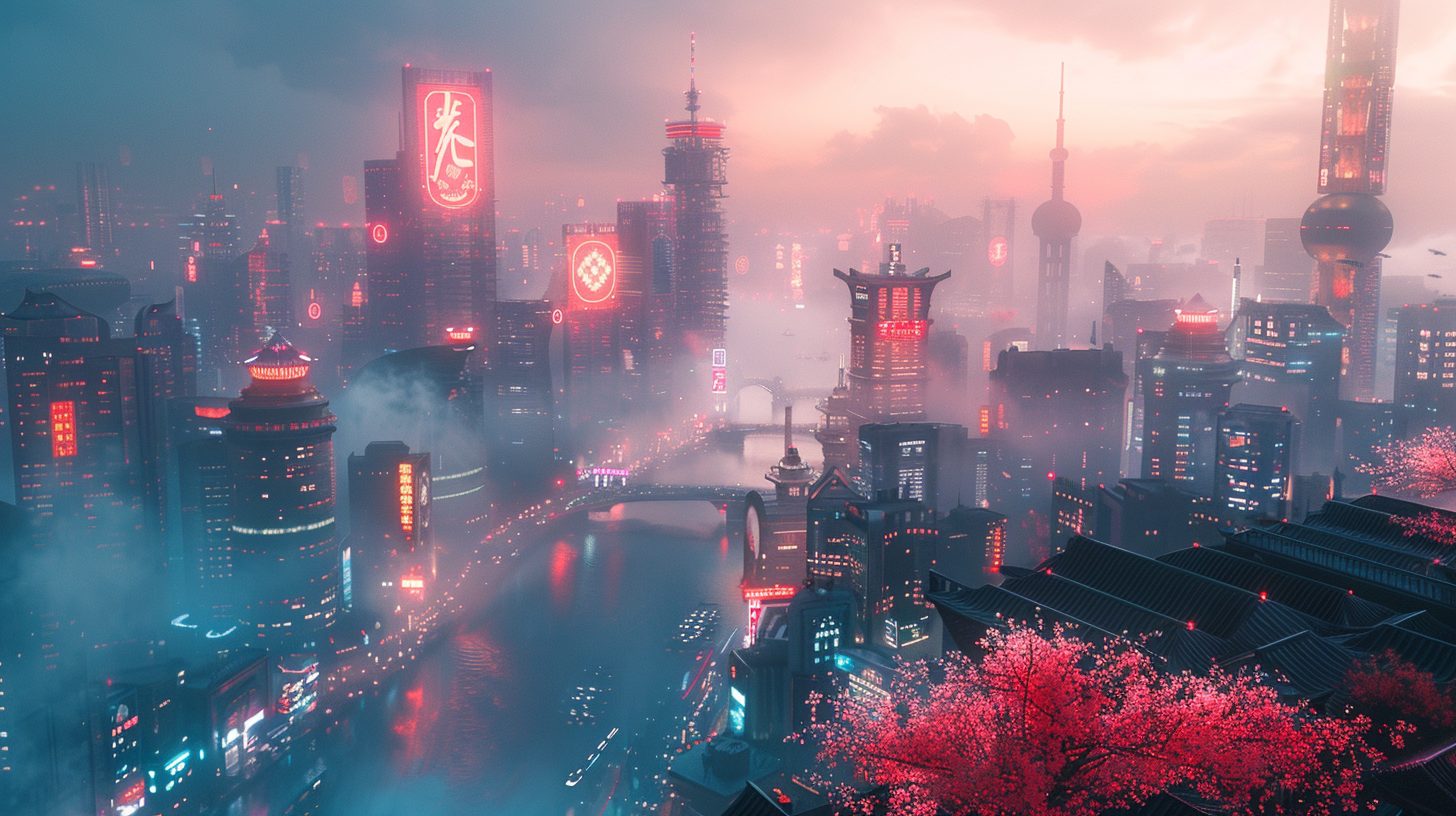 The Cyberpunk Shanghai City