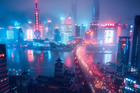 The Cyberpunk Shanghai City