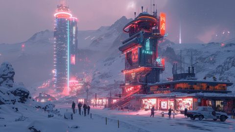 The Cyberpunk Winter Rest Stations