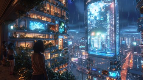 The Futuristic Cityscape of Cyberpunk City