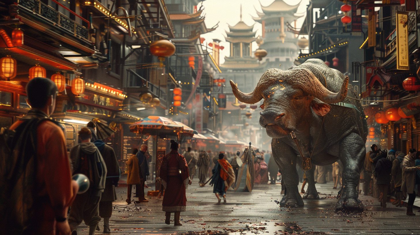A Futuristic City Where Animals and Humans Coexist