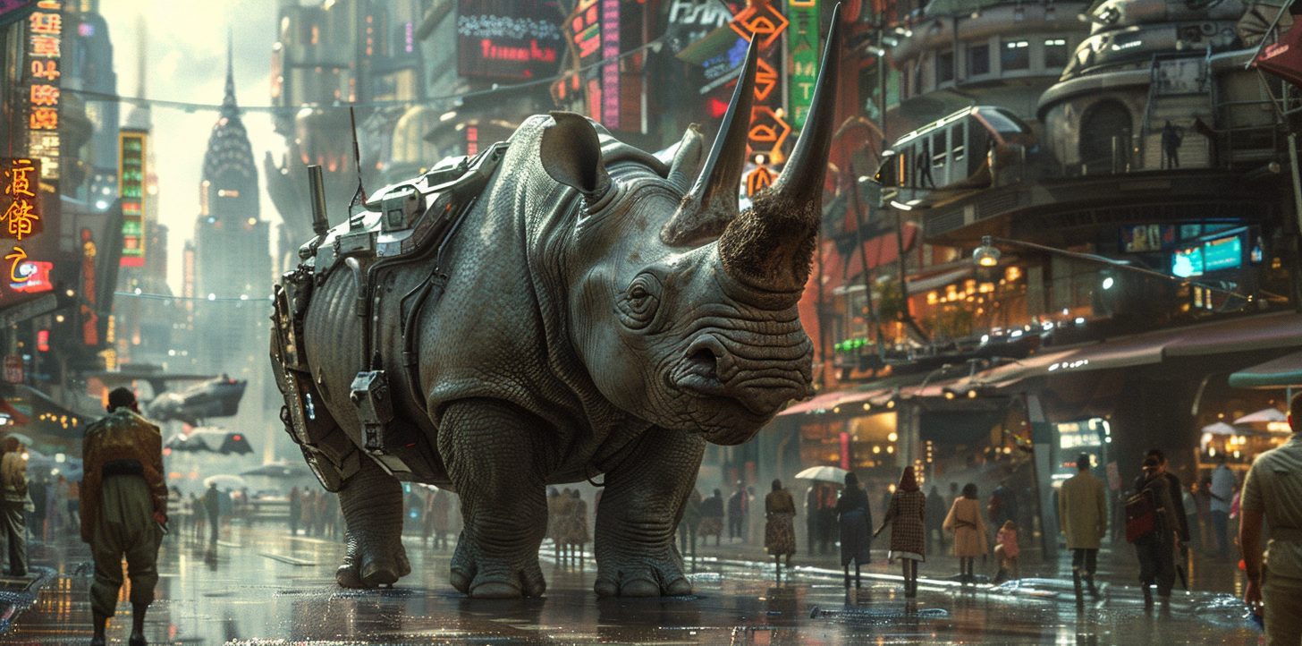 A Futuristic City Where Animals and Humans Coexist