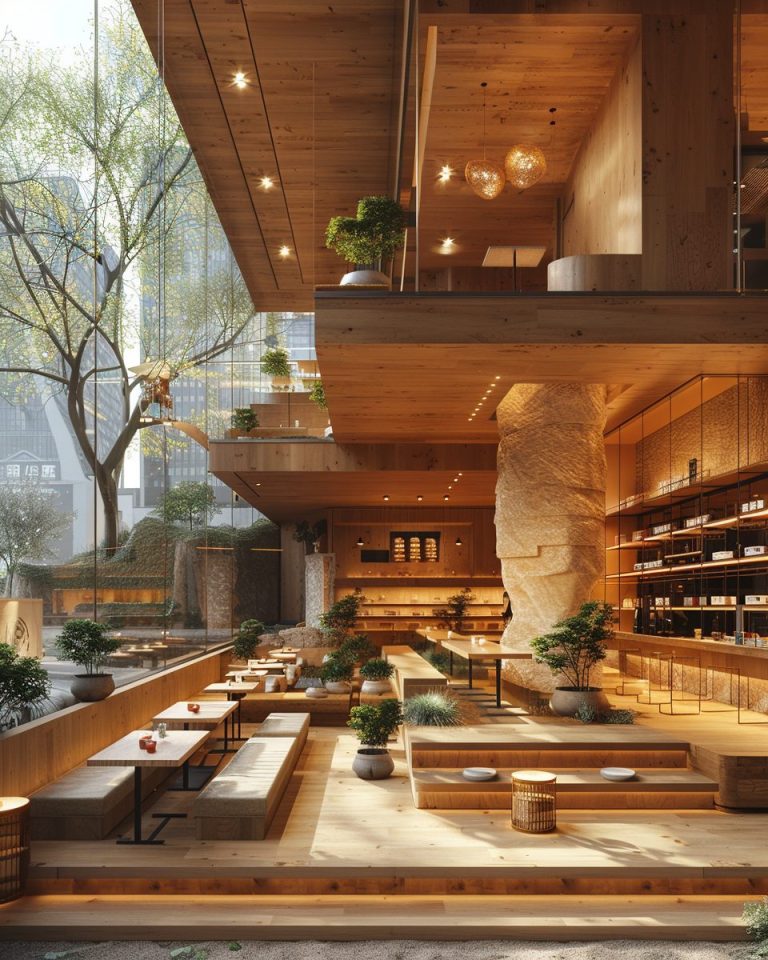 Contemporary Cafe Designs with a Touch of Zen