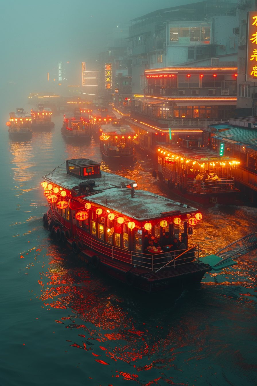 The Floating Restaurants of Hong Kong City Waterfront