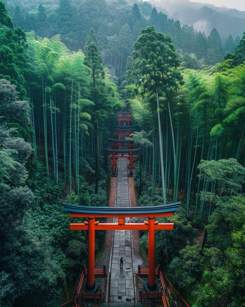 The Red Torii Gates and Its Landscapes