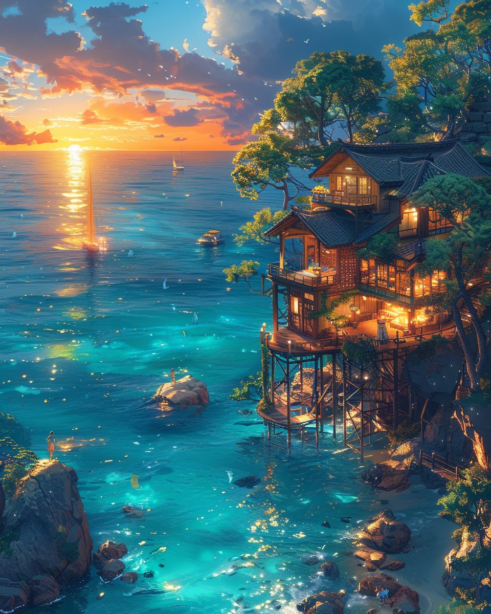 A Beach House on Stilts – Anime Vibes