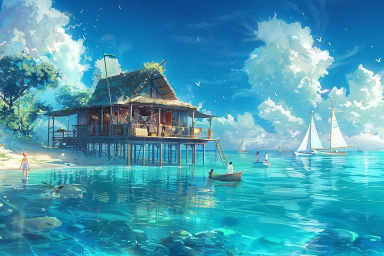 A Beach House on Stilts – Anime Vibes