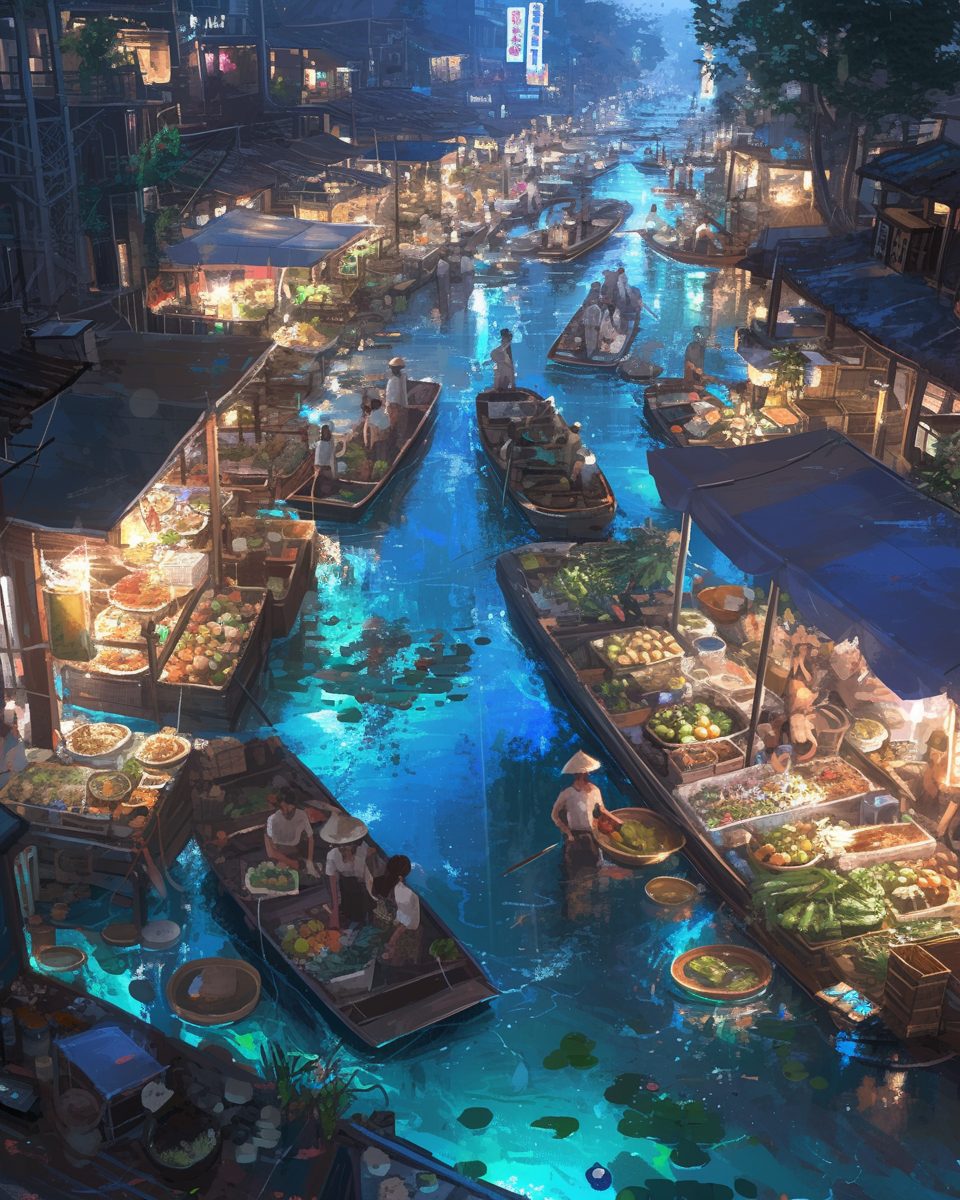 A River Floating Market