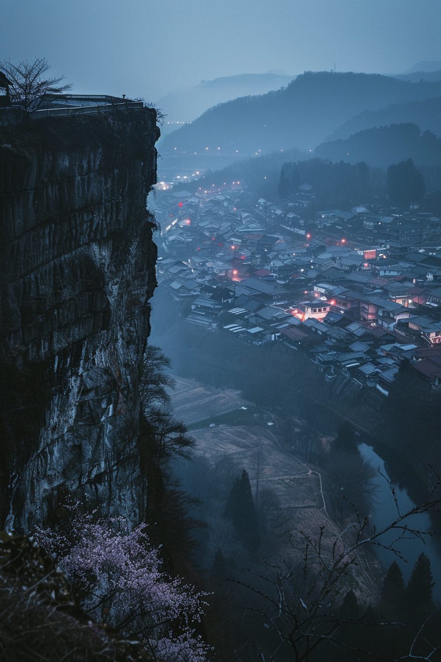 Aerial View of Japanese Village Landscapes