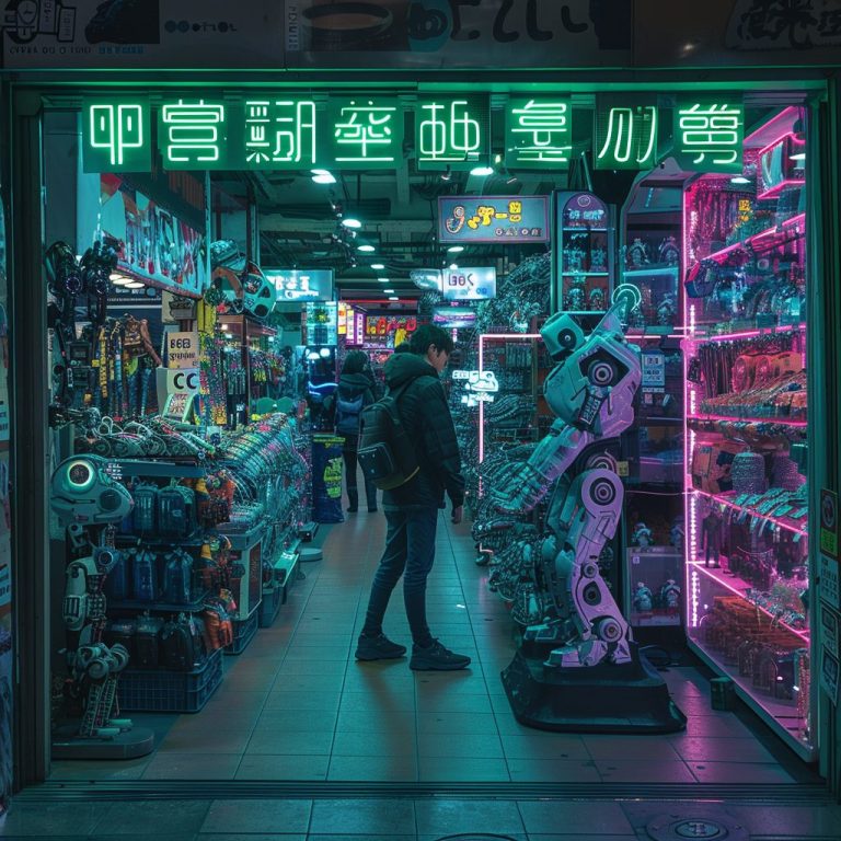 Futuristic Shops Selling Robotic Parts
