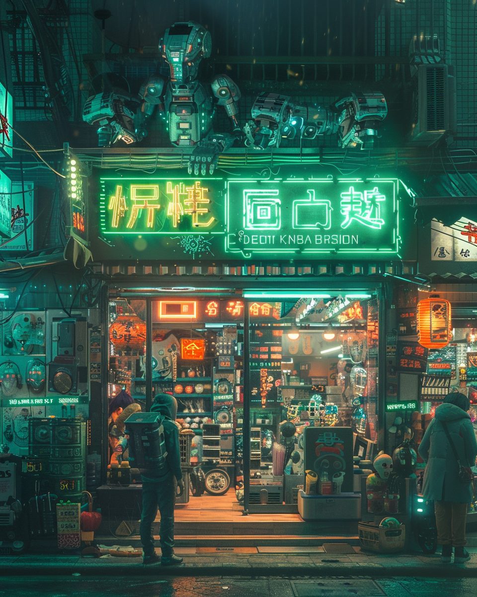 Futuristic Shops Selling Robotic Parts