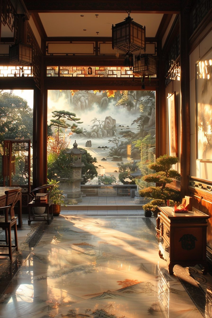 Home Interiors with a Focus on Chinese Painting Decors