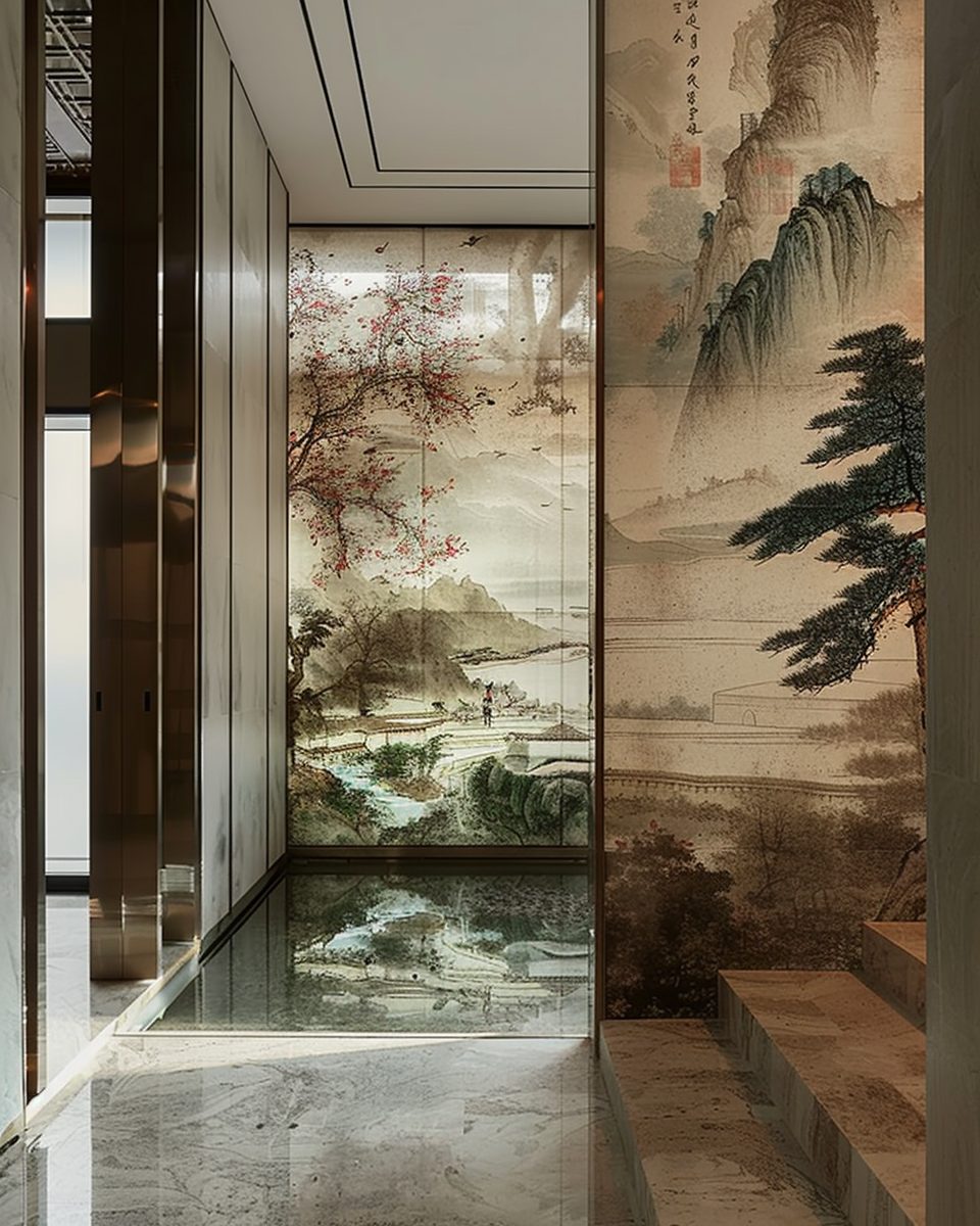Home Interiors with a Focus on Chinese Painting Decors