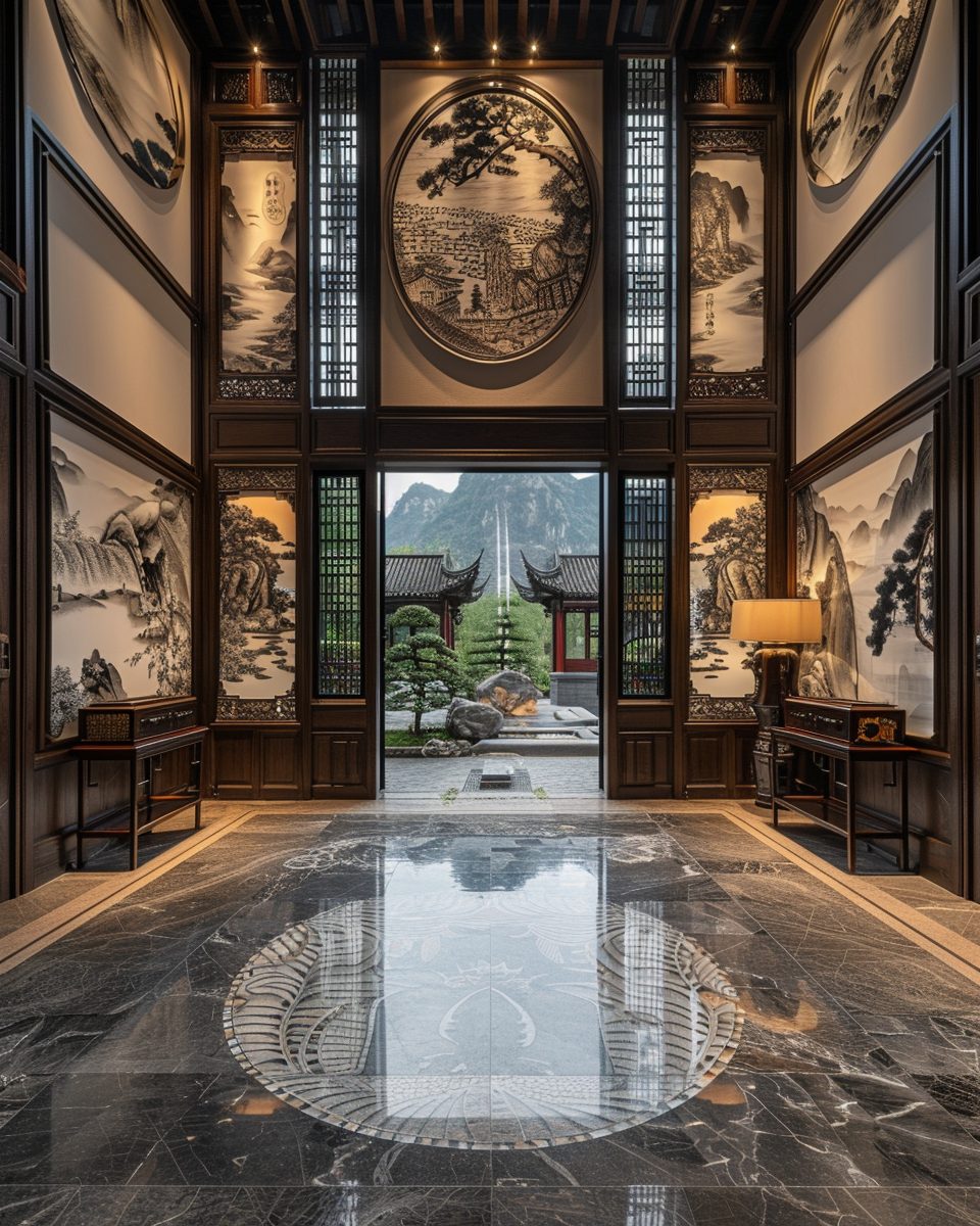 Home Interiors with a Focus on Chinese Painting Decors