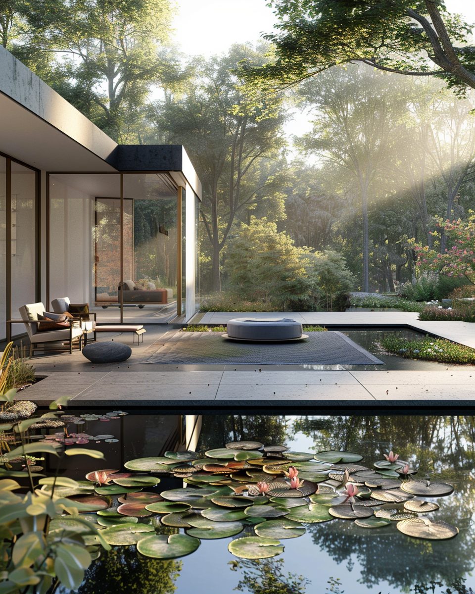 Modern Patio with Seamless Integration to the Natural Surroundings