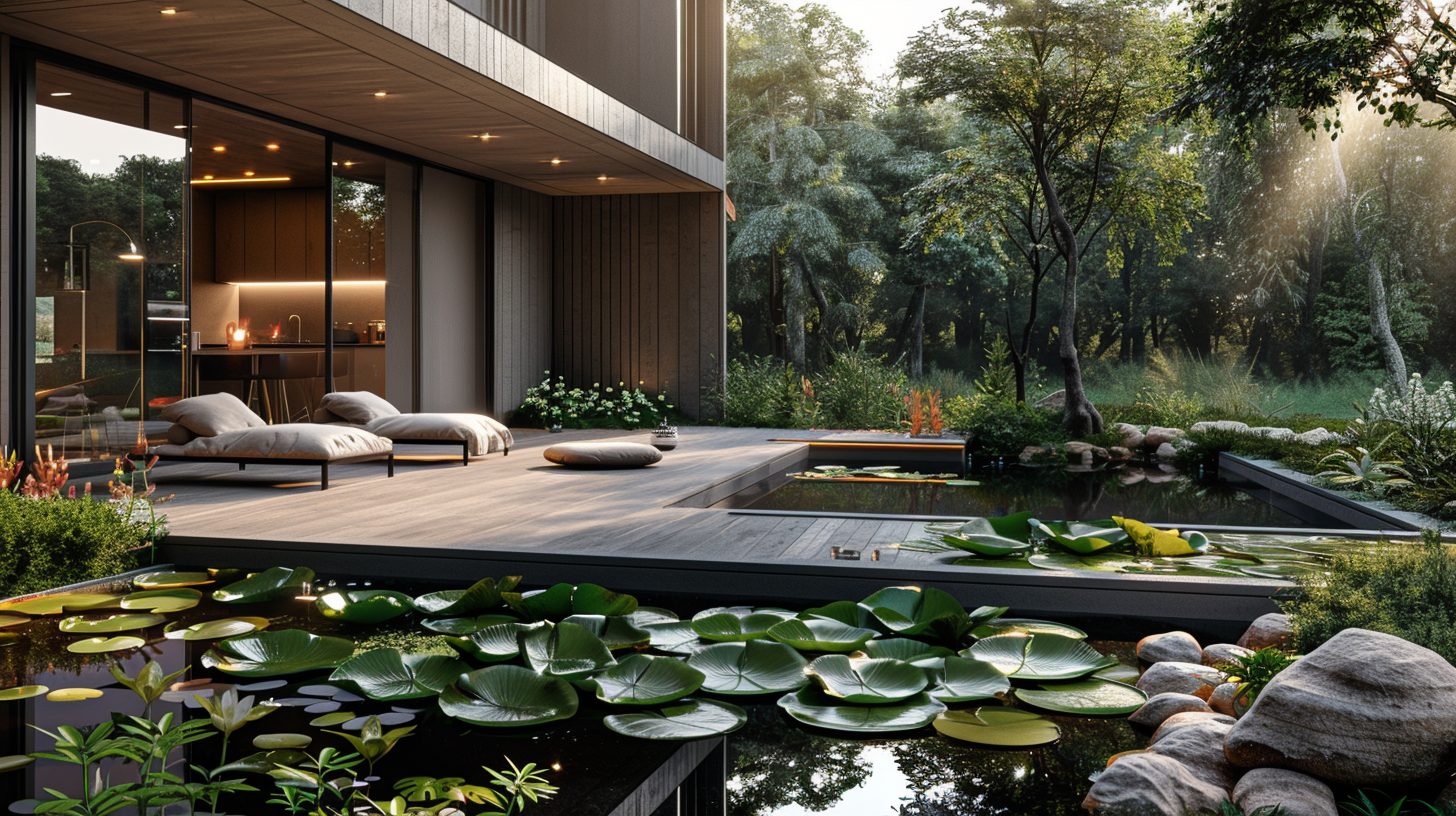 Modern Patio with Seamless Integration to the Natural Surroundings