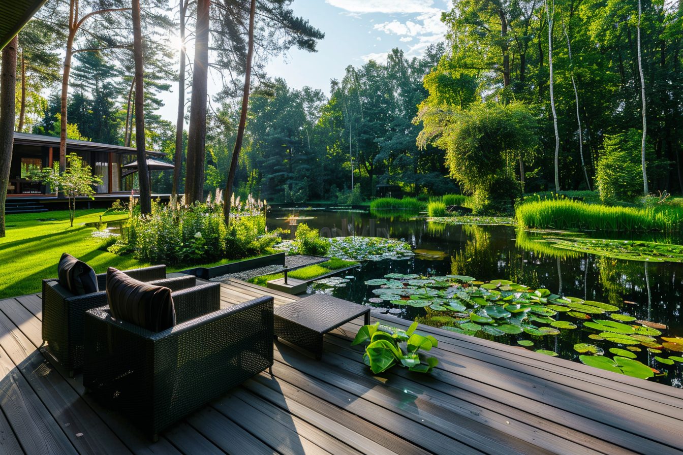 Modern Patio with Seamless Integration to the Natural Surroundings