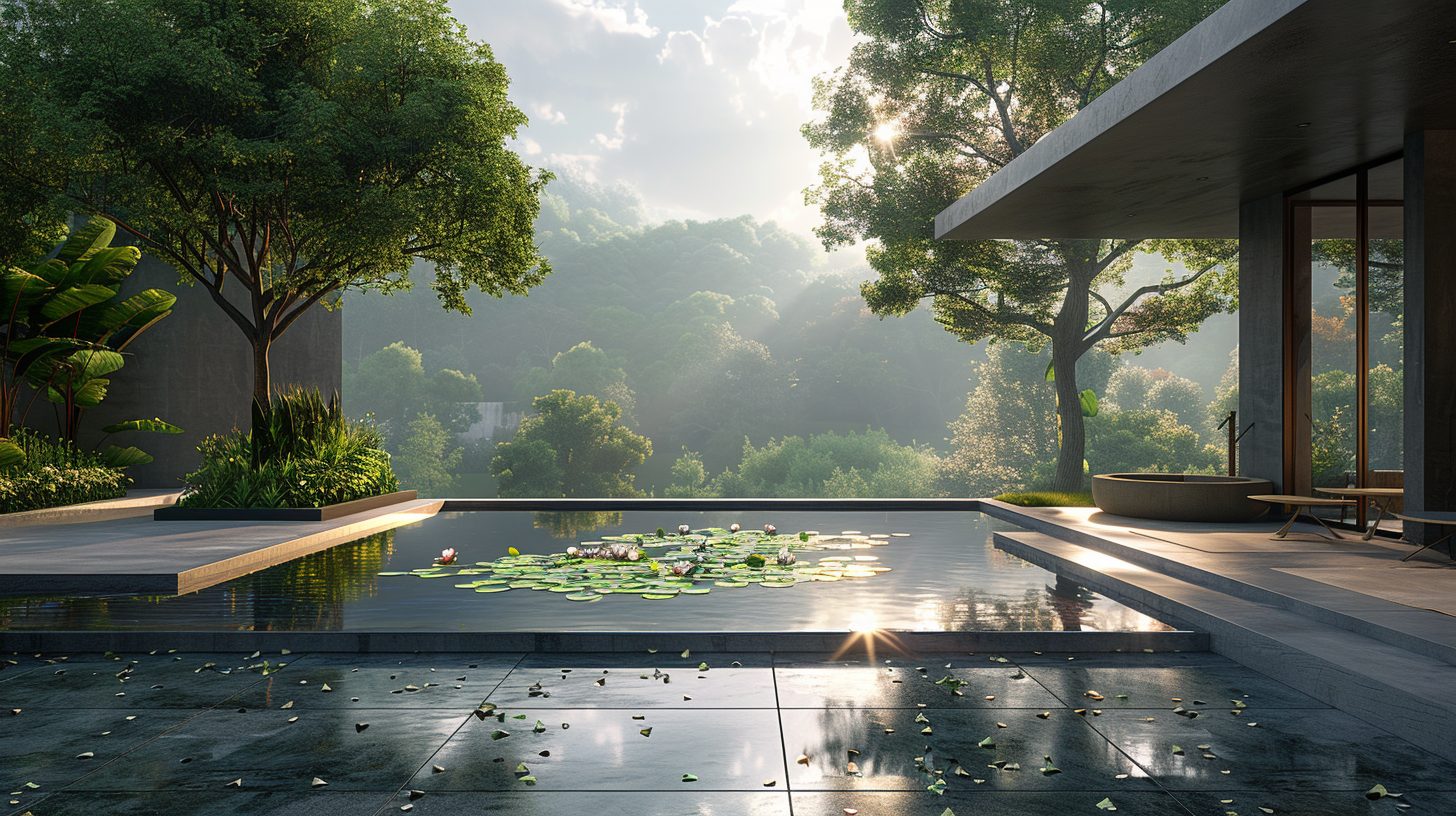 Modern Patio with Seamless Integration to the Natural Surroundings