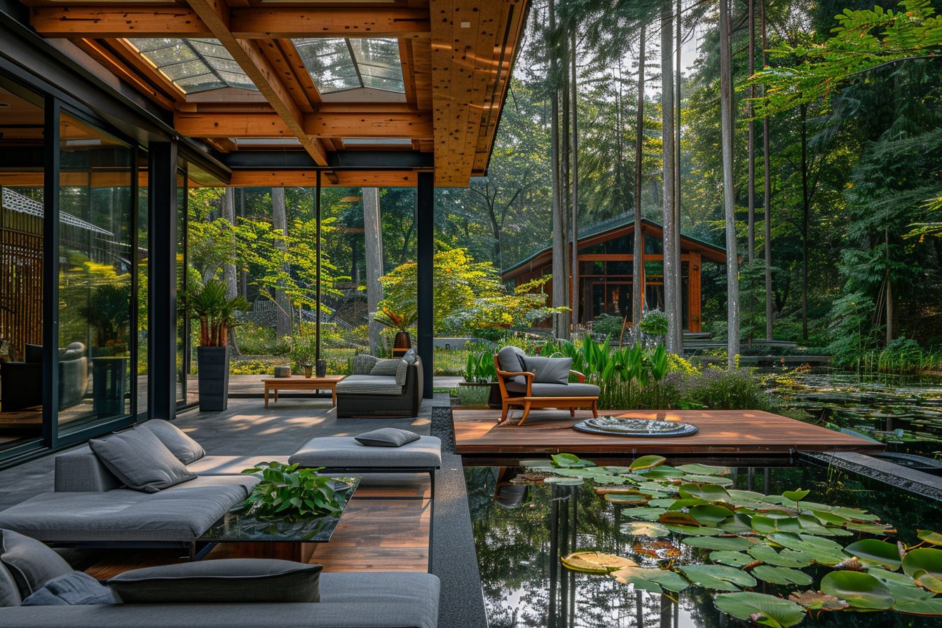 Modern Patio with Seamless Integration to the Natural Surroundings