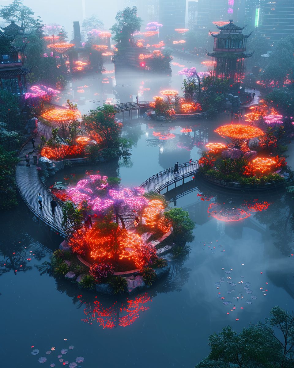 The Flower Islands of Lake Gardens