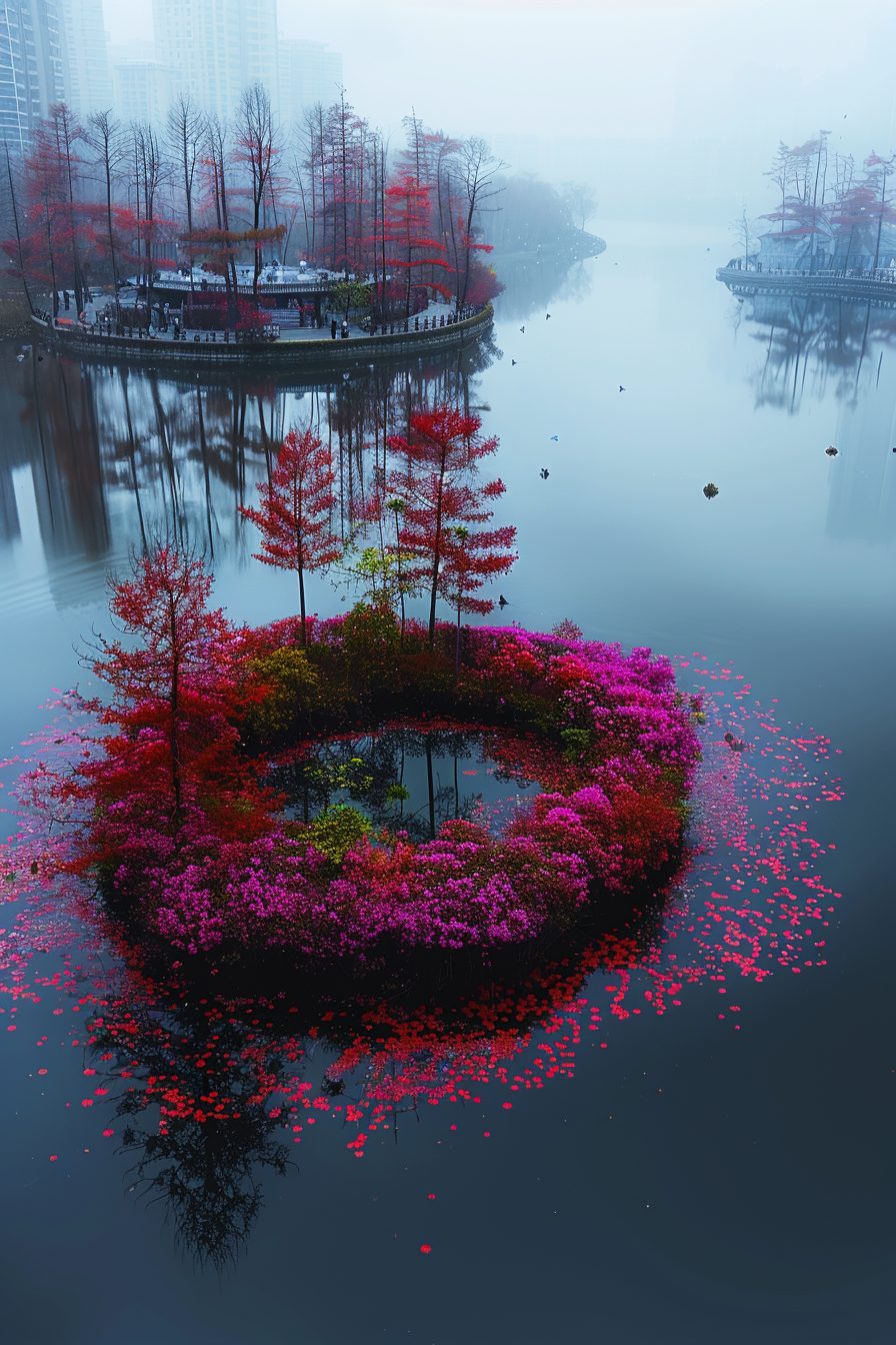 The Flower Islands of Lake Gardens