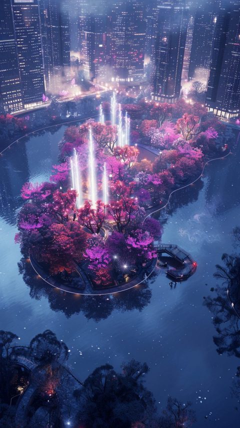 The Flower Islands of Lake Gardens