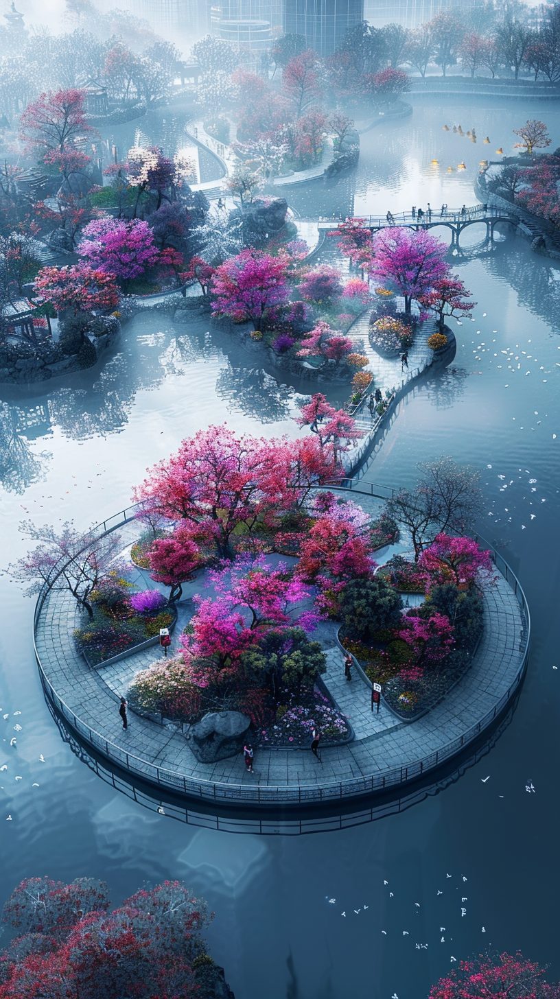 The Flower Islands of Lake Gardens