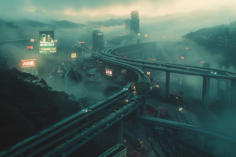 The Roads and Railways of Cyberpunk City