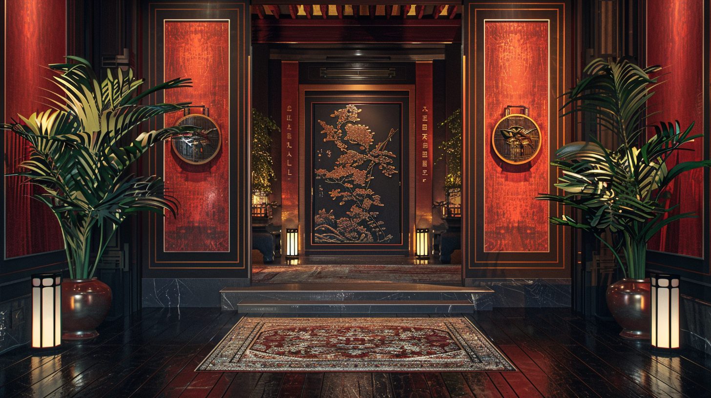 Asian-Style Homes with Red Interiors